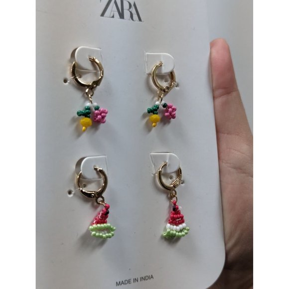 Zara | Accessories | Zara Kids 2pack Of Fruit And Bead Earrings | Poshmark